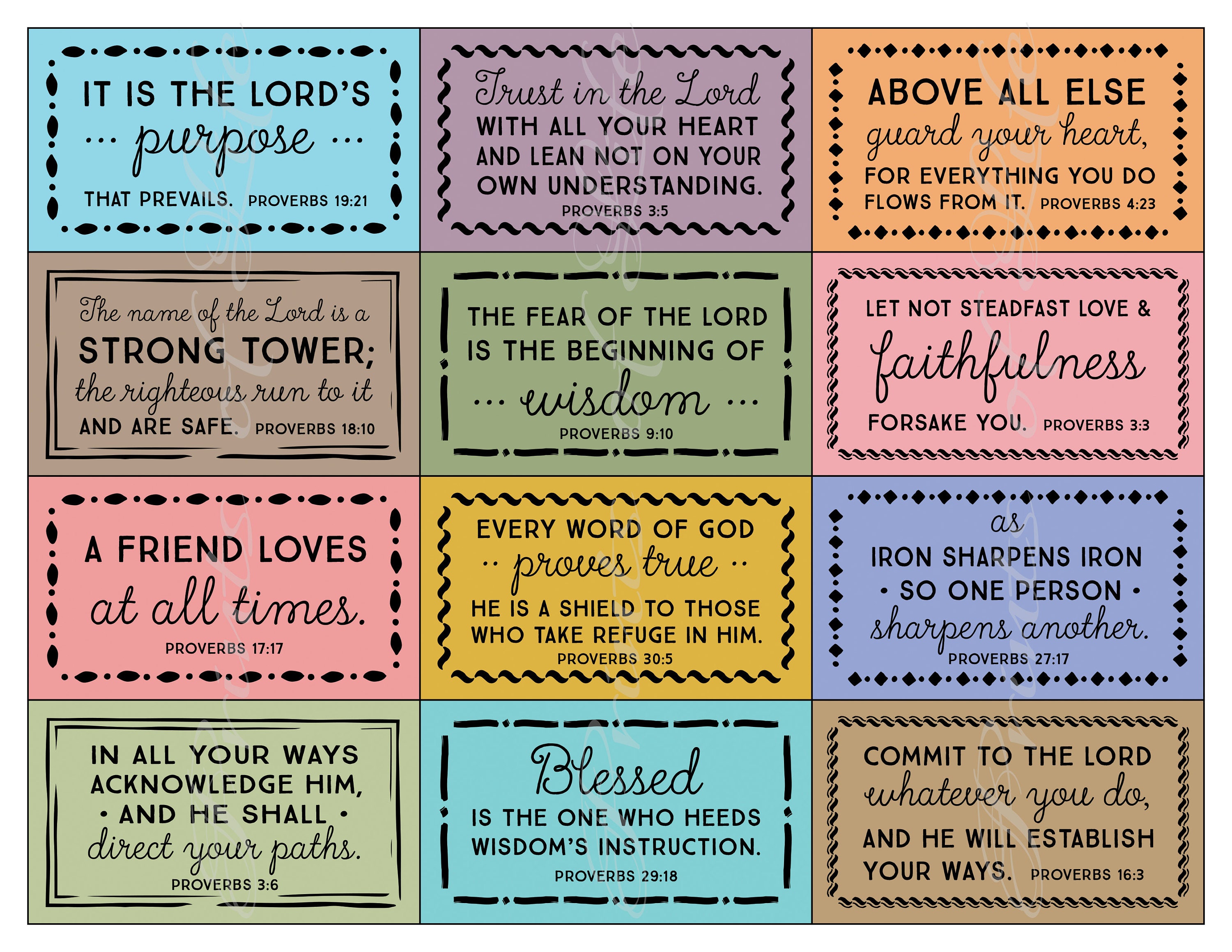 Bible Verse Notes. Lunchbox Cards. Instant Download Printable | Etsy