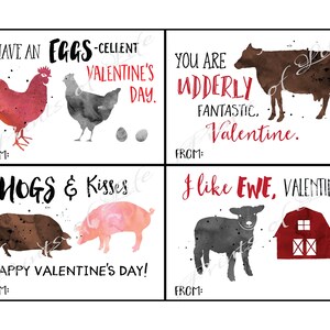 Kids Valentines Day Cards for School. for Boys Girls. Instant Download ...