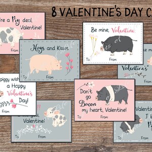 Kids Valentines Day Bundle 2. Instant Download. Printable Farm Cards ...