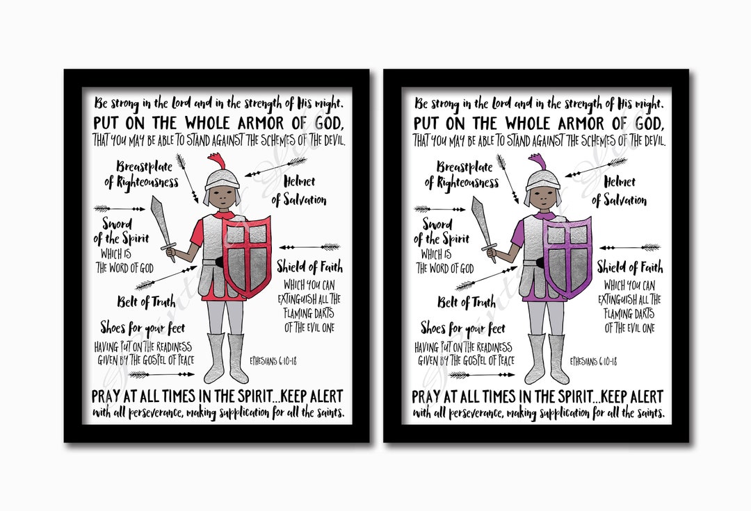 Armor of God. Christian Print. Ephesians 6:10-18. Digital Printable ...
