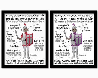 Armor of God Printable Ephesians 6:10-17 Kids Room Wall - Etsy