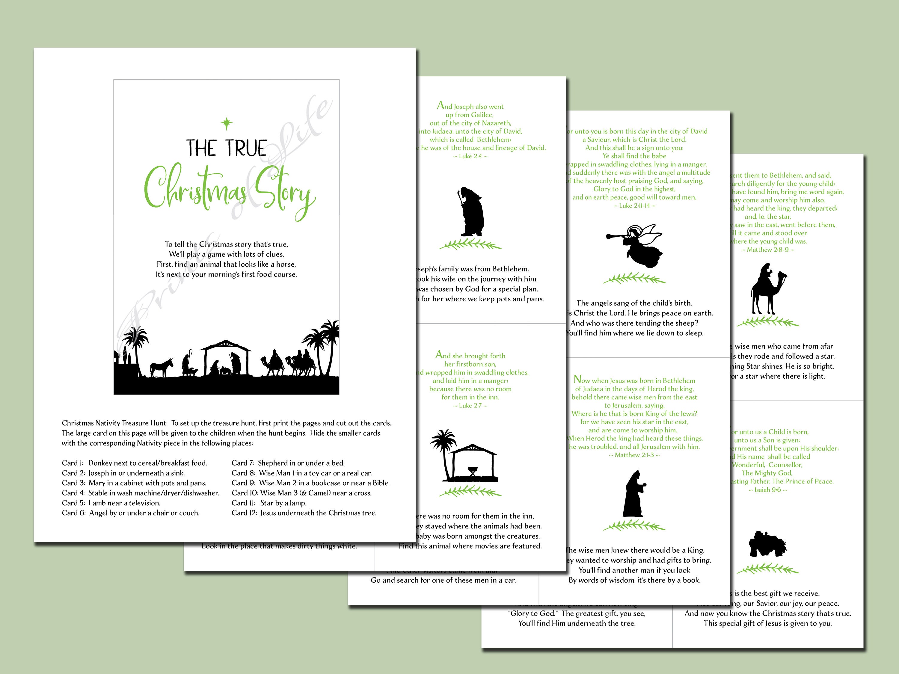 Nativity Treasure Hunt. Christmas Scavenger Hunt for Kids. Instant ...
