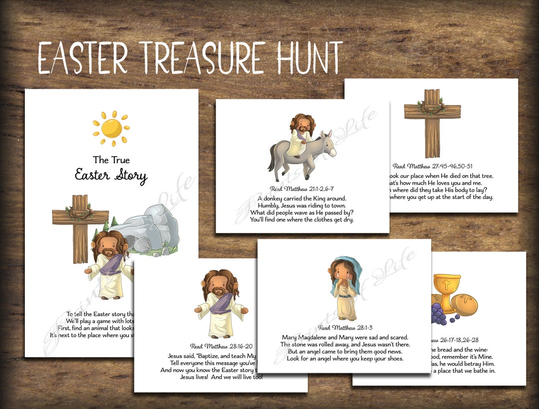 Kids Easter Scavenger Hunt. Easter Treasure Hunt. Instant Download ...