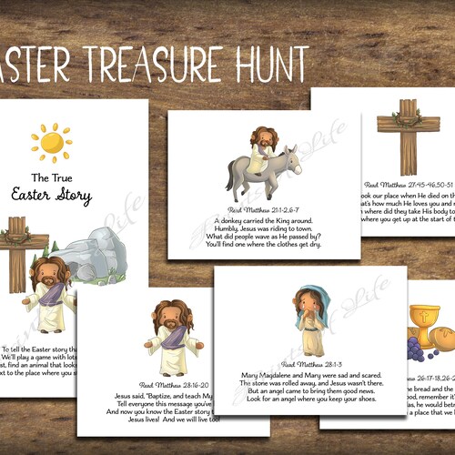 Easter Egg Scavenger Hunt Bible Story Printable Christian - Etsy