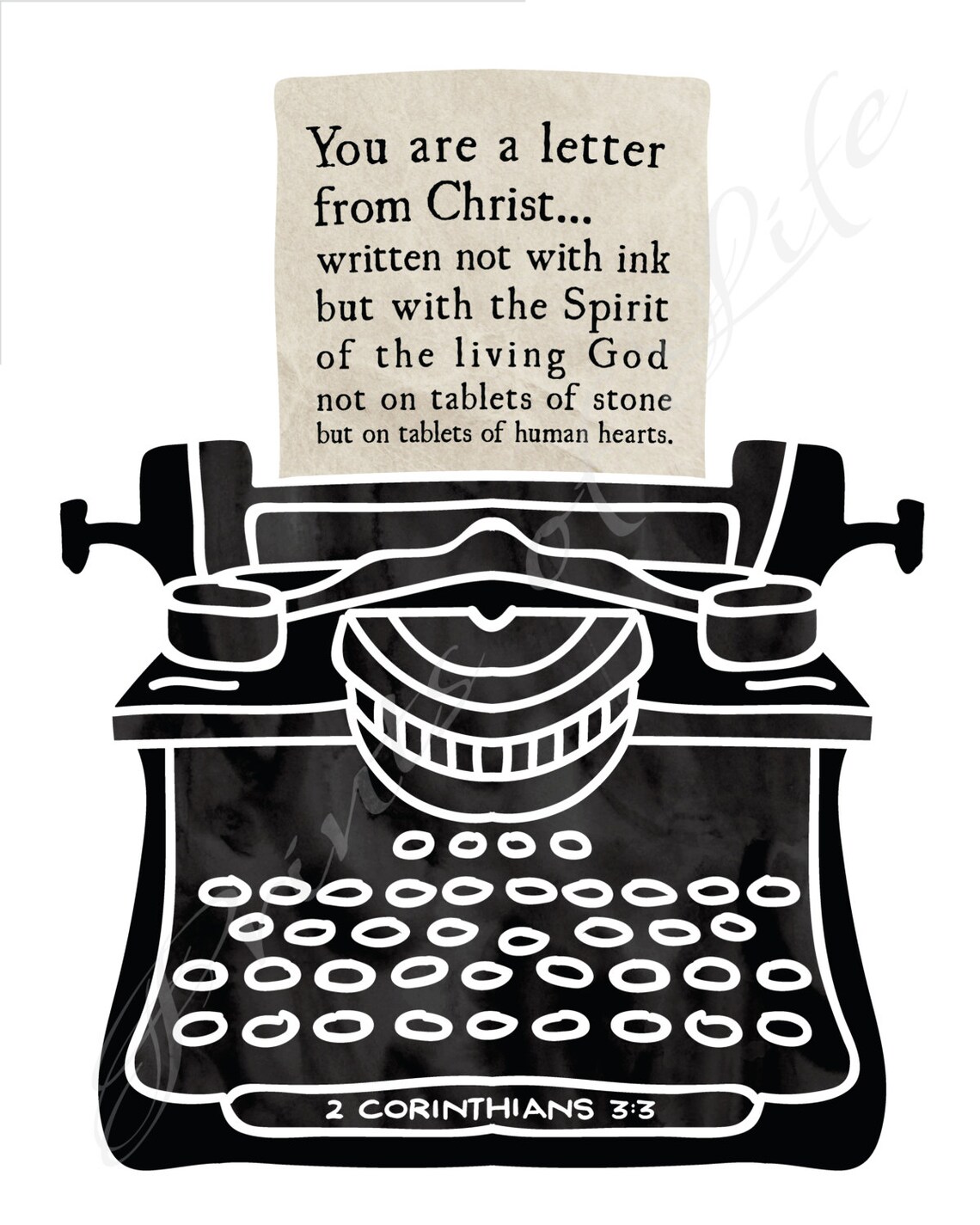 Bible verse print. You are a letter from Christ. 2 Corinthians | Etsy