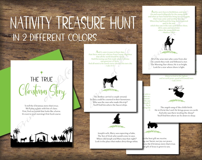 Nativity Treasure Hunt. Christmas Scavenger Hunt for Kids. Instant ...