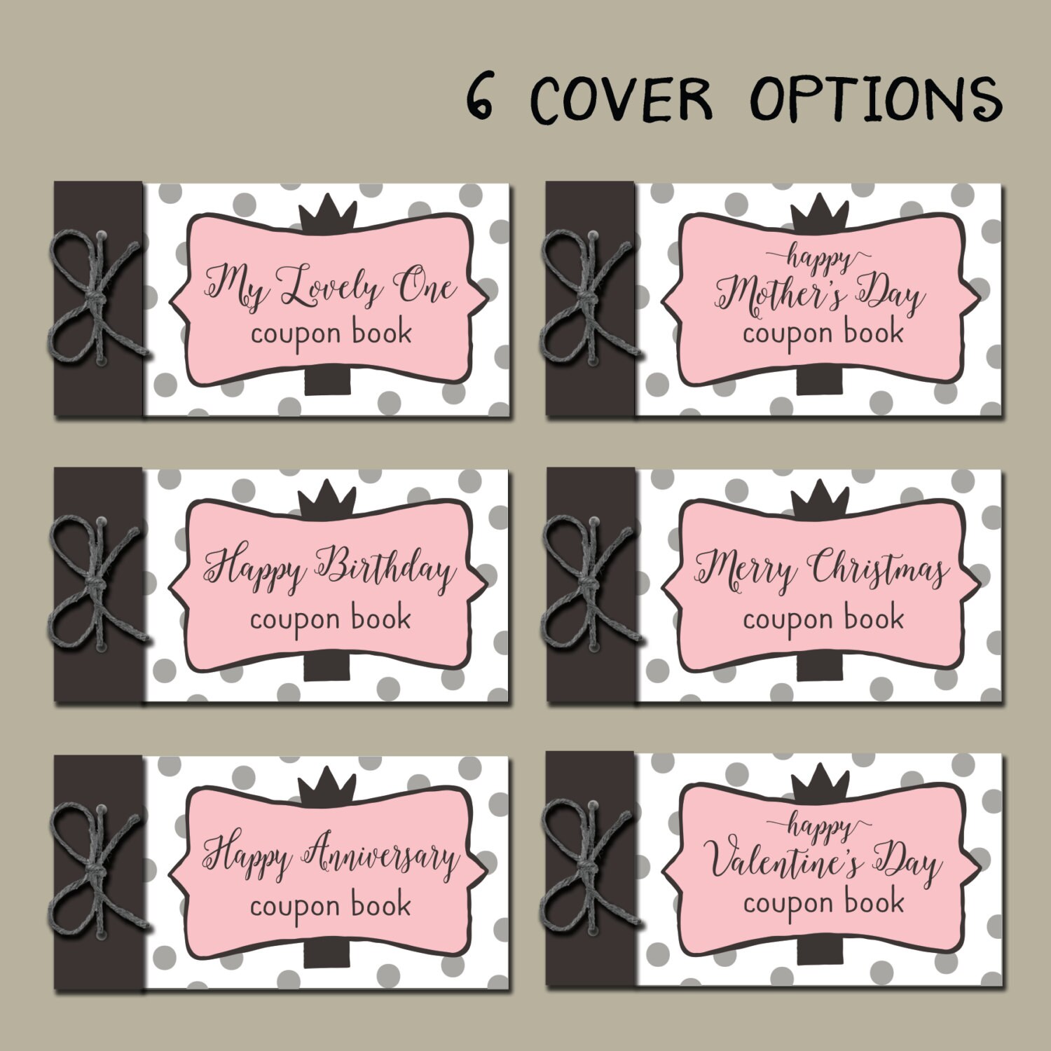 Coupon Book. My Lovely One in Pink. PDF Instant Download. DIY - Etsy