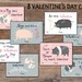 Kids Valentine Cards for School. Cute Pig Valentines Day Tags for Boys ...
