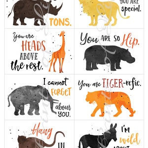 Lunch Notes. Set 11. Animals - Farm, Woodsy, Zoo. Instant Download ...