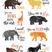 Lunch Notes. Set 11. Animals Farm, Woodsy, Zoo. Instant Download ...
