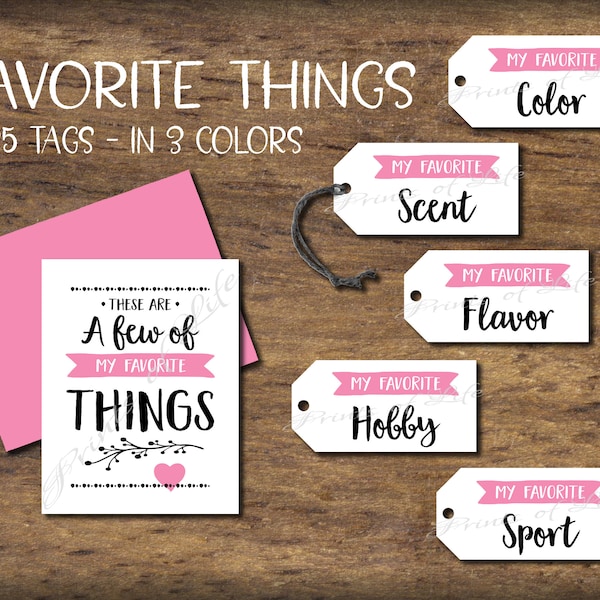 A Few of My Favorite Things Printable - Etsy
