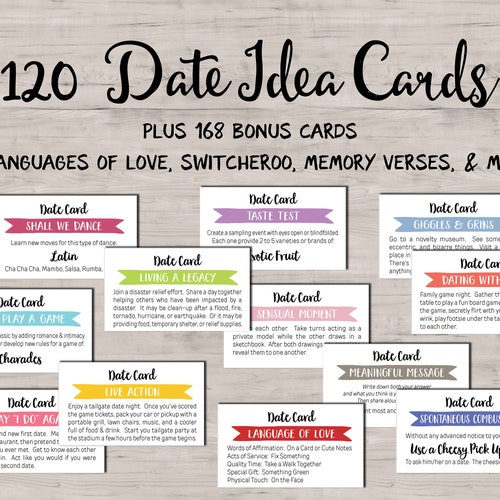 Love Challenge Cards. Instant Download Printable. Dating | Etsy