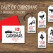 12 Days of Christmas Gift Tags & Card. Farmhouse Instant Download ...