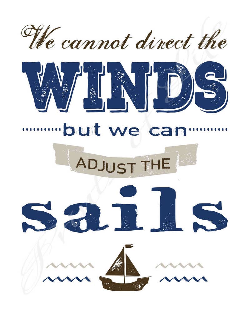 Nautical Quote. We Cannot Direct the Winds but We Can Adjust | Etsy