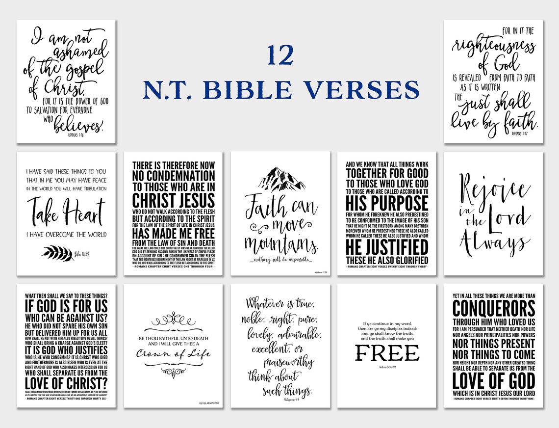 BUNDLE Christian Wall Art. Instant Download Print. Printable Artwork ...