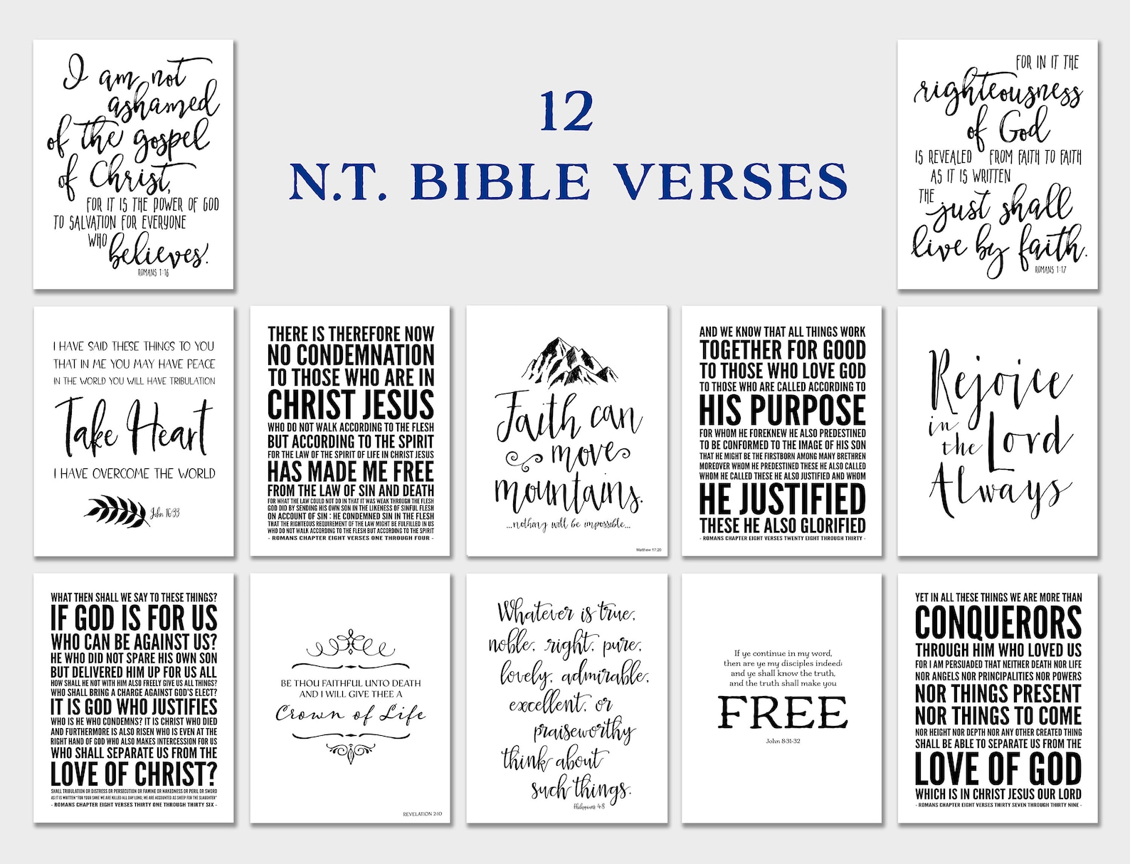 BUNDLE Christian Wall Art. Instant Download Print. Printable - Etsy