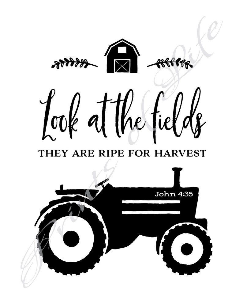 Farm print. Look at the fields. They are ripe for harvest. | Etsy