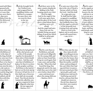 12 Days of Christmas Gift Tags & Cards. Scripture Bible Verse. Nativity ...