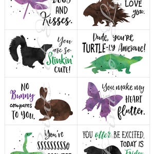 Lunch Notes. Set 11. Animals - Farm, Woodsy, Zoo. Instant Download ...