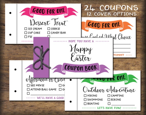 Kids Coupon Book. Printable gift idea. Instant download. DIY | Etsy