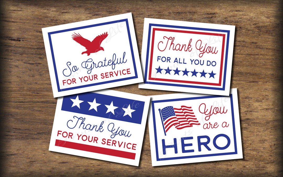 Patriotic Thank You Cards. Small Acts of Kindness. Instant Download ...