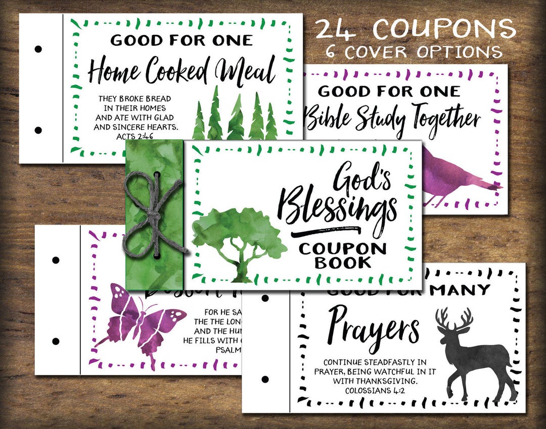 Christian Coupon Book Printable. Bible Verses. Instant Download. DIY ...