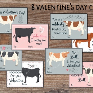 Kids Valentines Day Bundle 2. Instant Download. Printable Farm Cards ...
