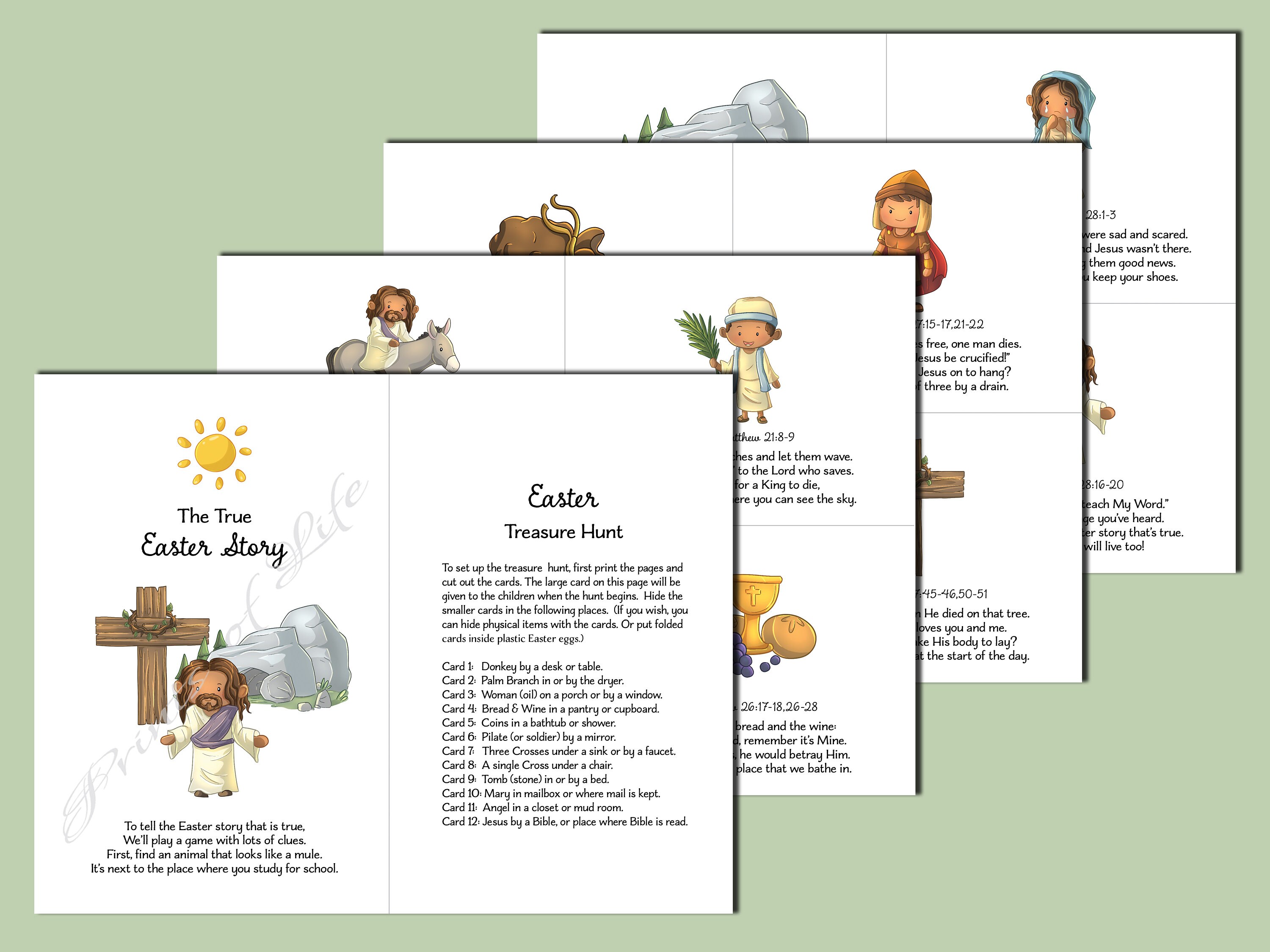 Kids Easter Scavenger Hunt. Easter Treasure Hunt. Instant Download ...
