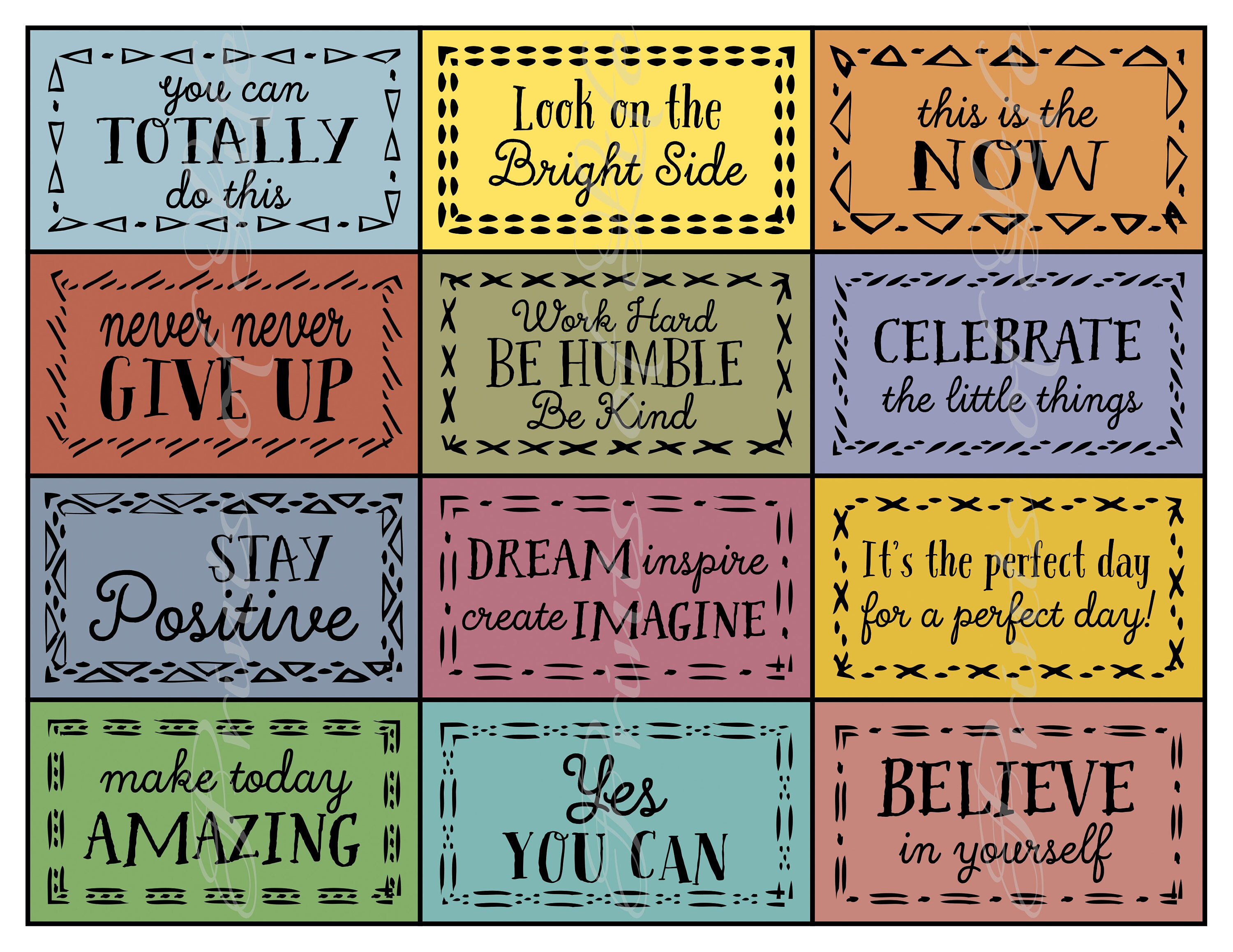 Encouragement notes. Lunch box cards. Instant download printable PDF ...