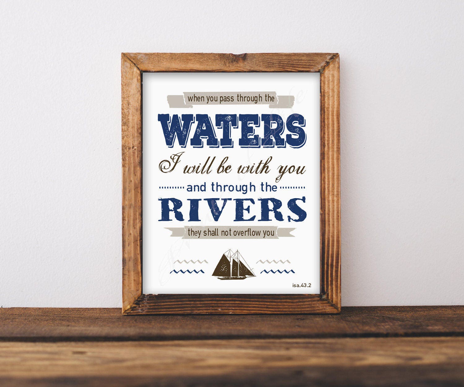 Set of 4 Nautical Prints With Scripture Verses. Instant - Etsy