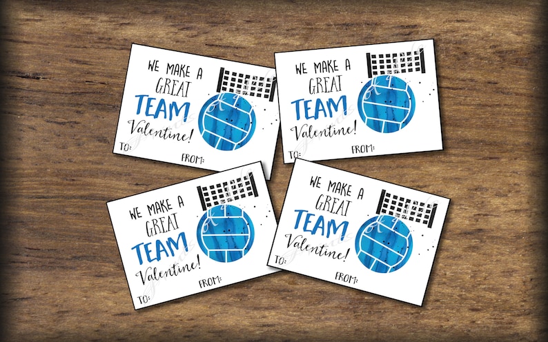 Volleyball. Kids Valentine Cards. Sports Valentines Day. Boys Girls ...