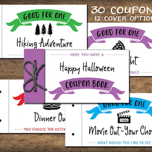 Kids Coupon Book. Printable Gift Idea. Instant Download. Reward Coupon ...