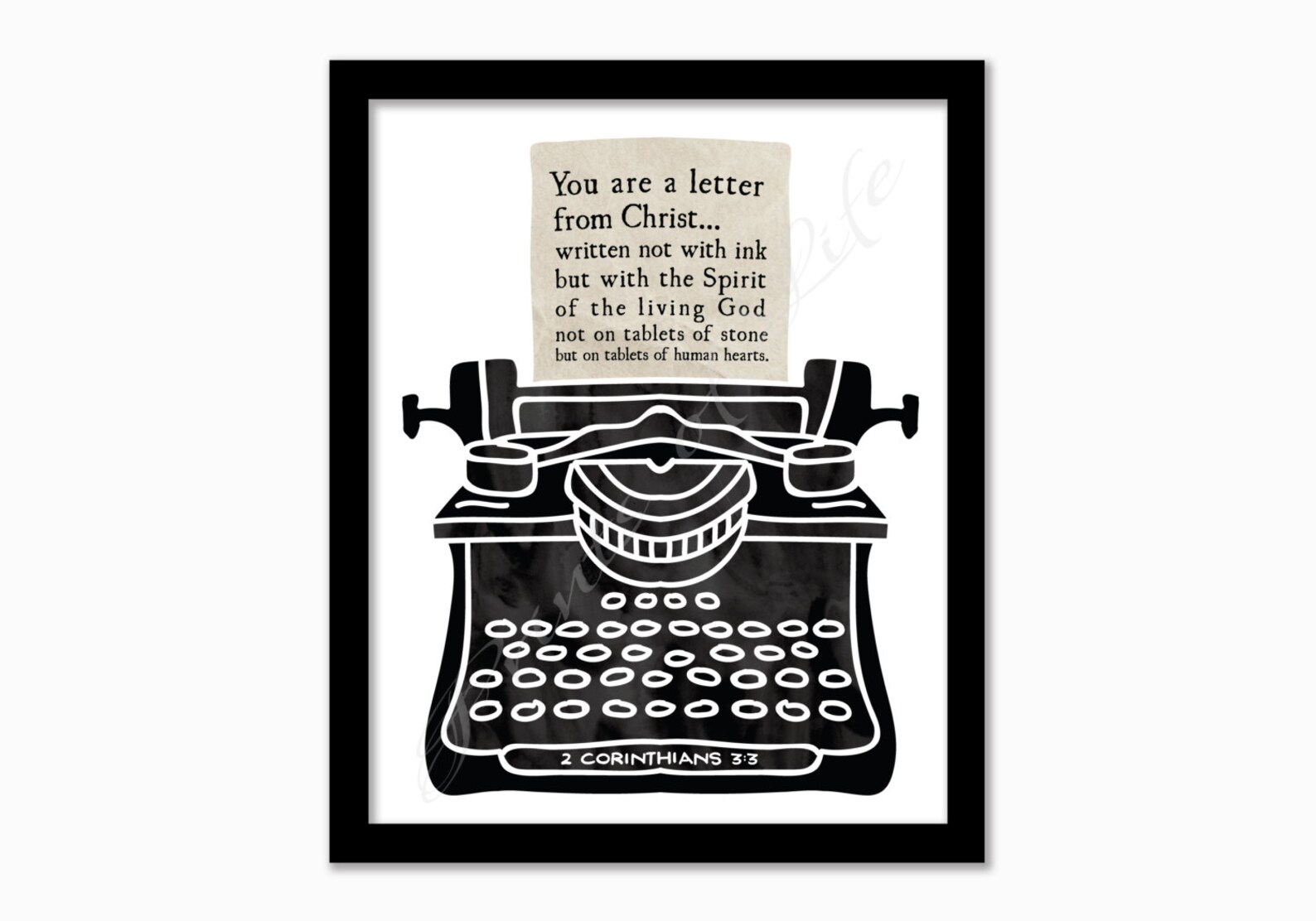 Bible Verse Print. You Are a Letter From Christ. 2 Corinthians - Etsy