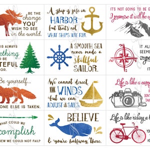 Inspirational Notes. Lunch Box Cards. Instant Download Printable PDF ...