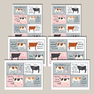 Kids Valentines Day Bundle 2. Instant Download. Printable Farm Cards ...
