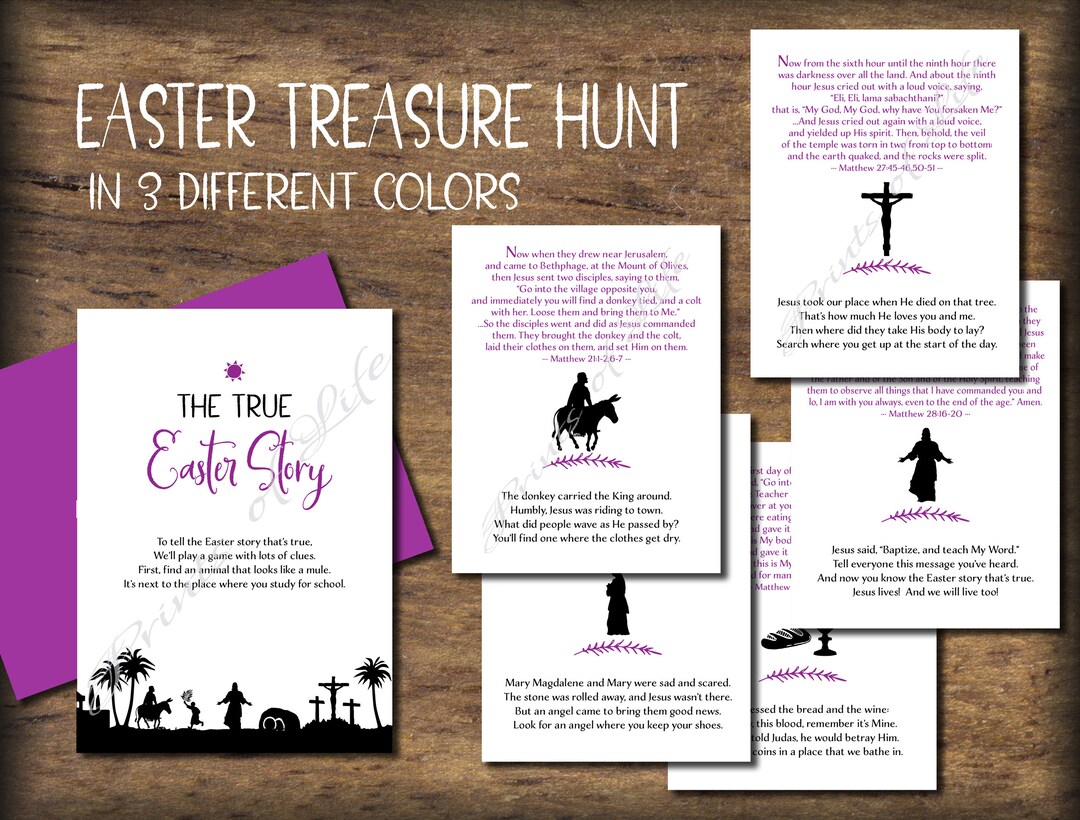 Easter Treasure Hunt. Easter Scavenger Hunt for Kids. Instant Download ...