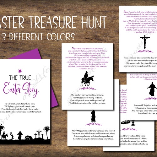 Easter Egg Scavenger Hunt Bible Story Printable Christian - Etsy