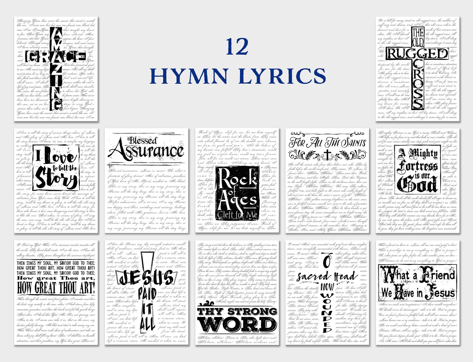 BUNDLE Christian Wall Art. Instant Download Print. Printable Artwork ...