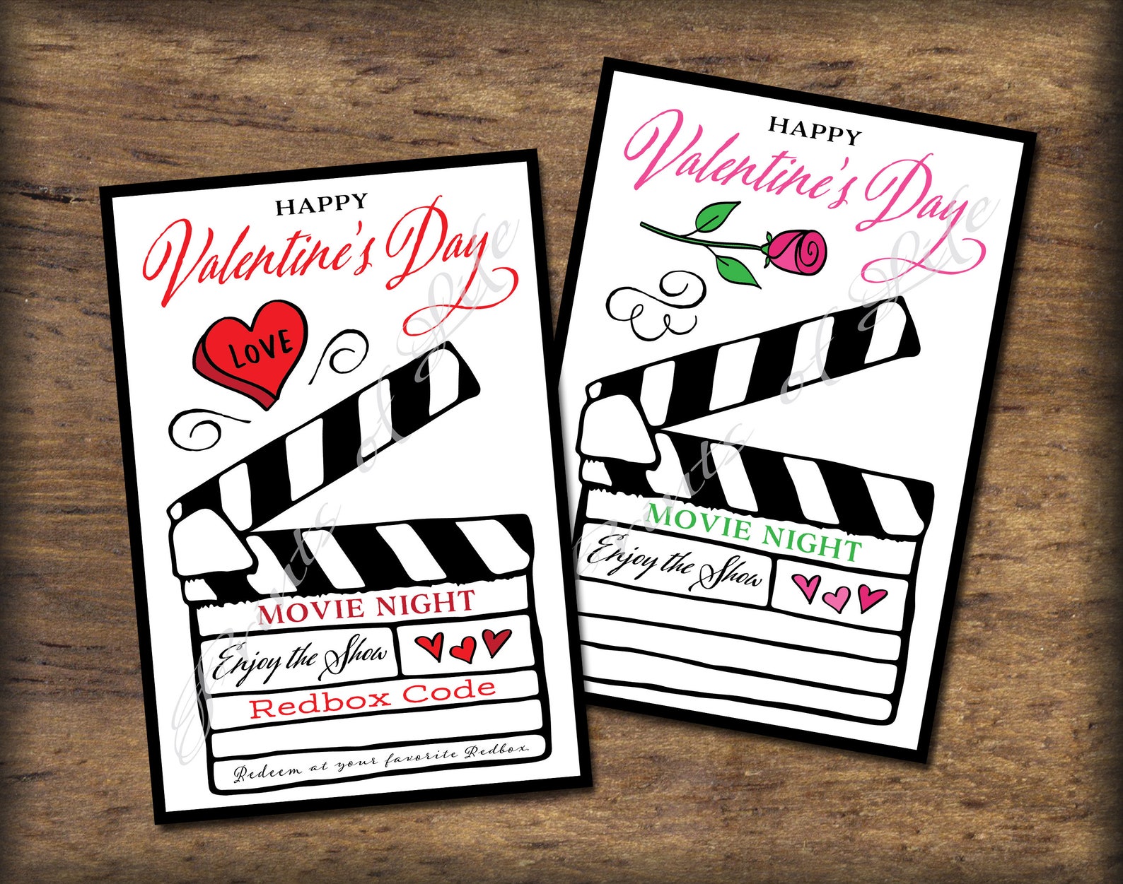 Valentines Day Printable Redbox Code Gift Card. Instant - Etsy