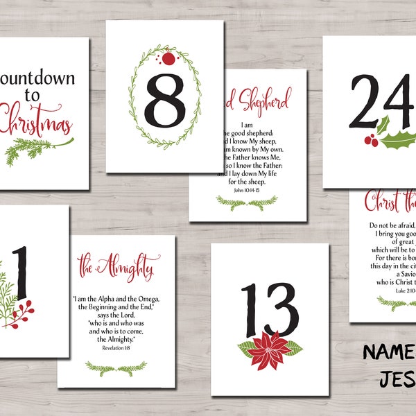 Names of Jesus Advent Calendar - Etsy