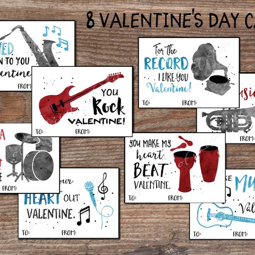 Camping Valentines Day Cards INSTANT DOWNLOAD Camper - Etsy