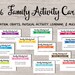 276 Family Activity Idea Cards. Instant Download Printable. Fun Games ...