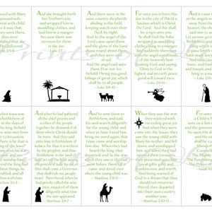 12 Days of Christmas Gift Tags & Cards. Scripture Bible Verse. Nativity ...