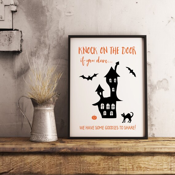 Knock on the Door. Instant Download Printable. Halloween - Etsy