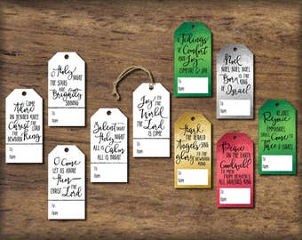 Christmas Greenery Gift Tags. DIY Instant Download Printable. | Etsy