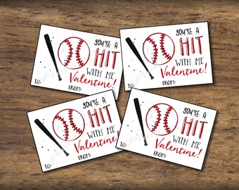 Sports Valentines Cards INSTANT DOWNLOAD Personalized Kids - Etsy