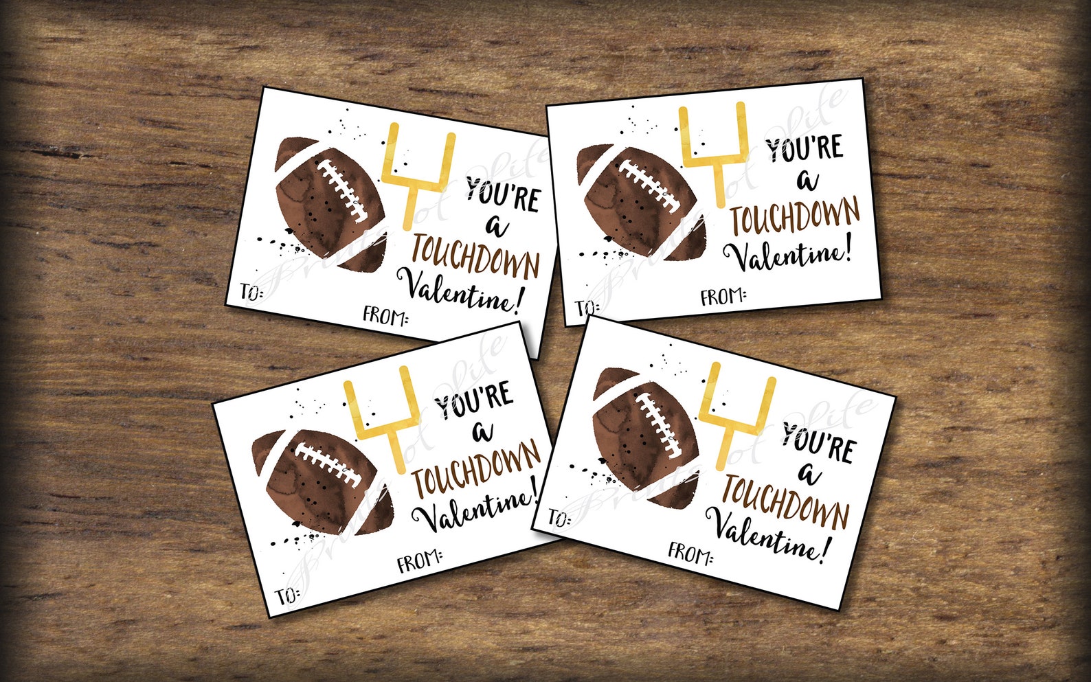 Football. Kids Valentine Cards. Sports Valentines Day. Boys Girls ...
