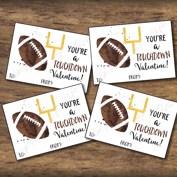 Football Valentine - Etsy