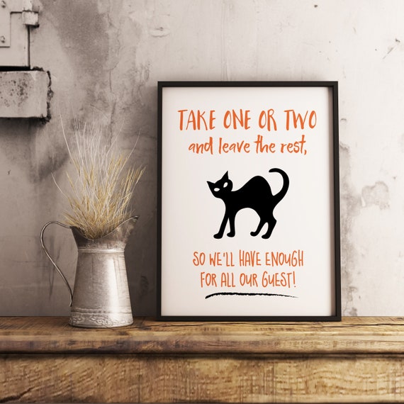 Take One or Two. Instant Download Printable. Halloween Print. - Etsy