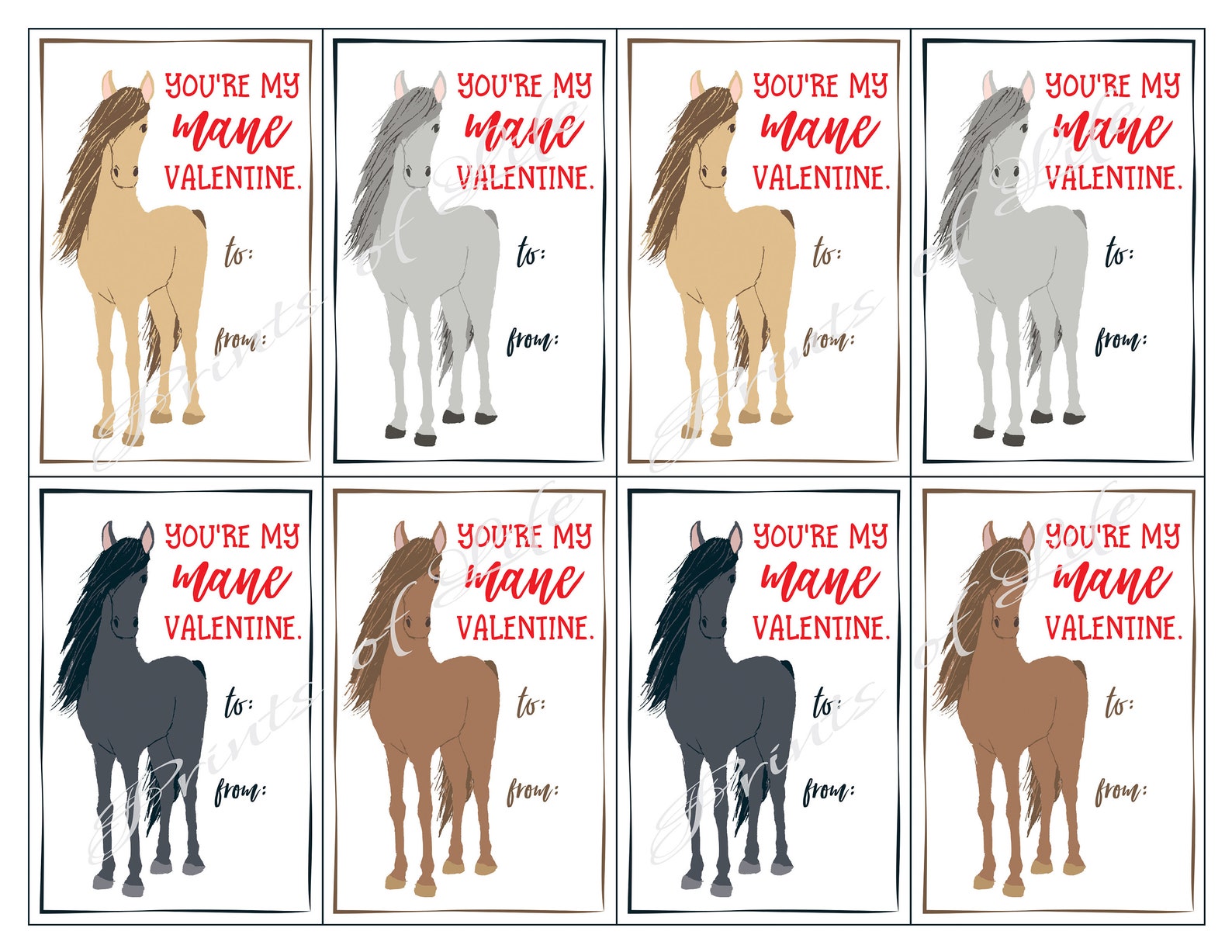 Kids Valentine Cards for School. Instant Download. Printable | Etsy